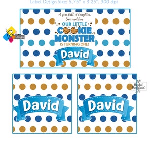 Printable Cookie Labels Party Kit. Personalized Birthday Labels: Favor ...