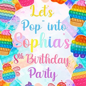 Printable POP IT FIDGET Toys Birthday Welcome Board. Digital - Etsy Canada