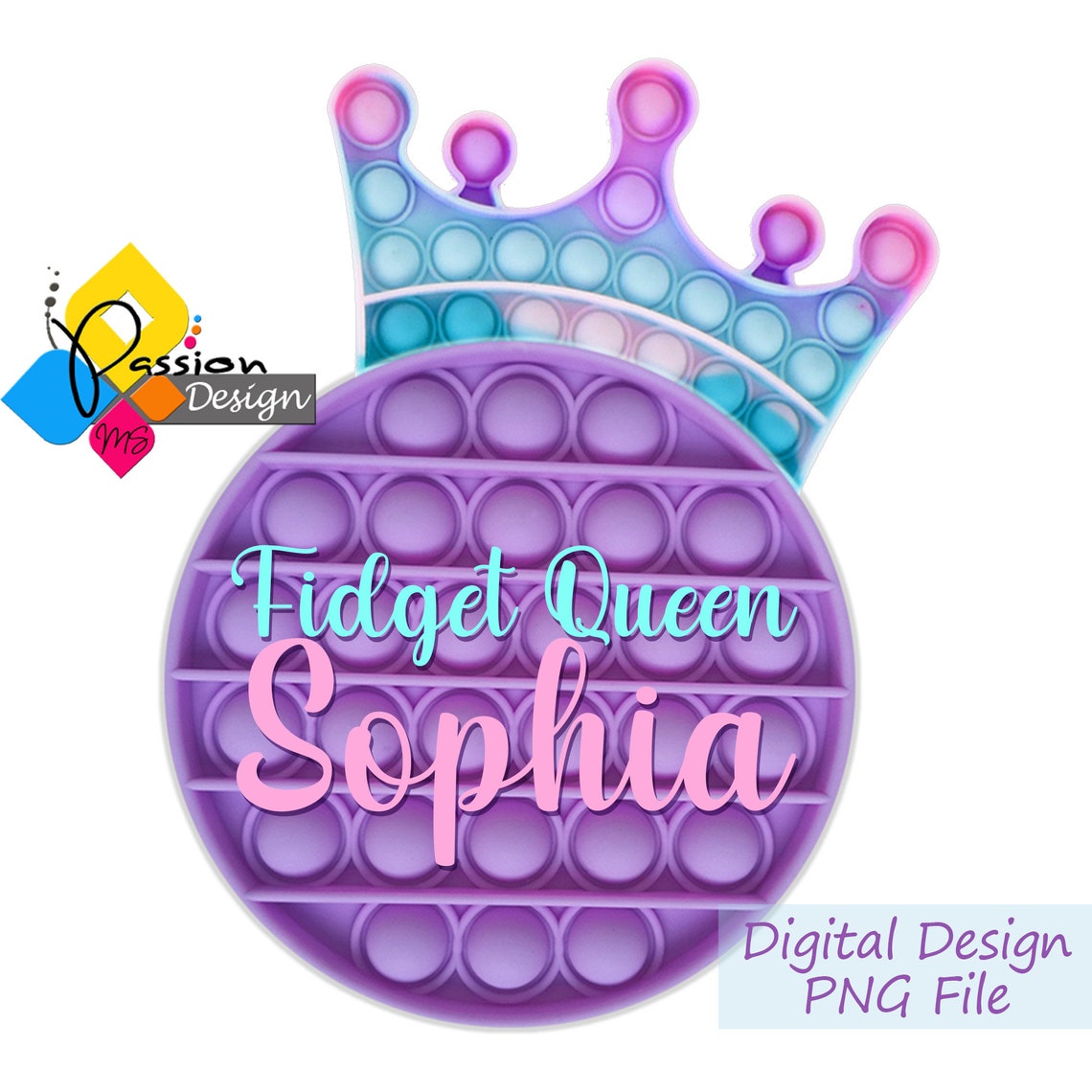 Digital Pop It Fidget Toys Design Download. Custom PNG Graphic - Etsy