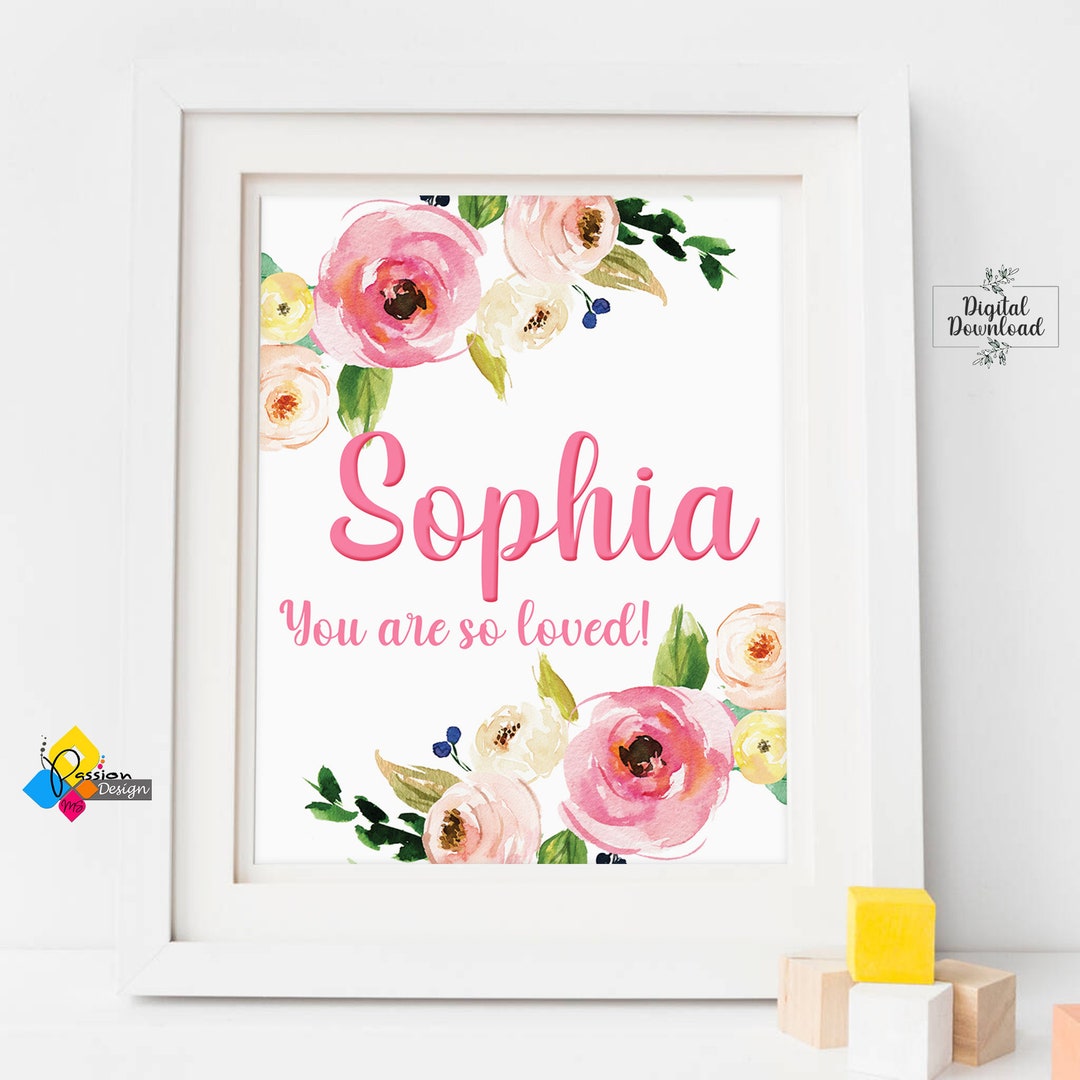 Printable Baby Birth Name Poster. Personalized Newborn Poster. Baby ...