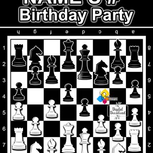 Printable Chess Checkmate Theme Black White Welcome Board. CHESS ...