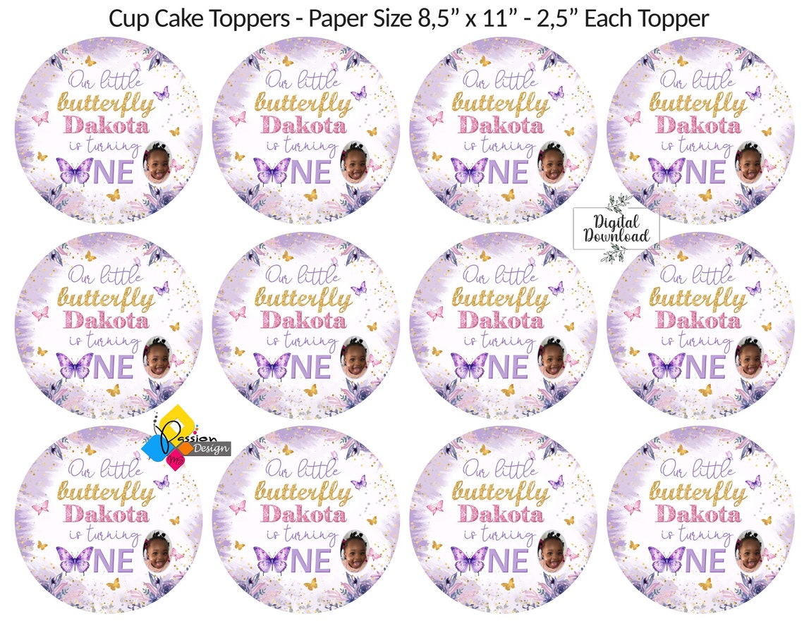 Printable Butterflies Party Kit. Birthday Labels: Favor Box, Chips Bag ...