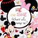 Printable MICKEY or MINNIE MOUSE Gender Reveal Welcome Board. Custom He ...