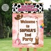 Printable COWGIRL Pink Welcome Board. Cowgirl Birthday Party Decoration ...