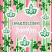 Printable AKA Theme Graduation Backdrop. AKA Pink and Green Background ...
