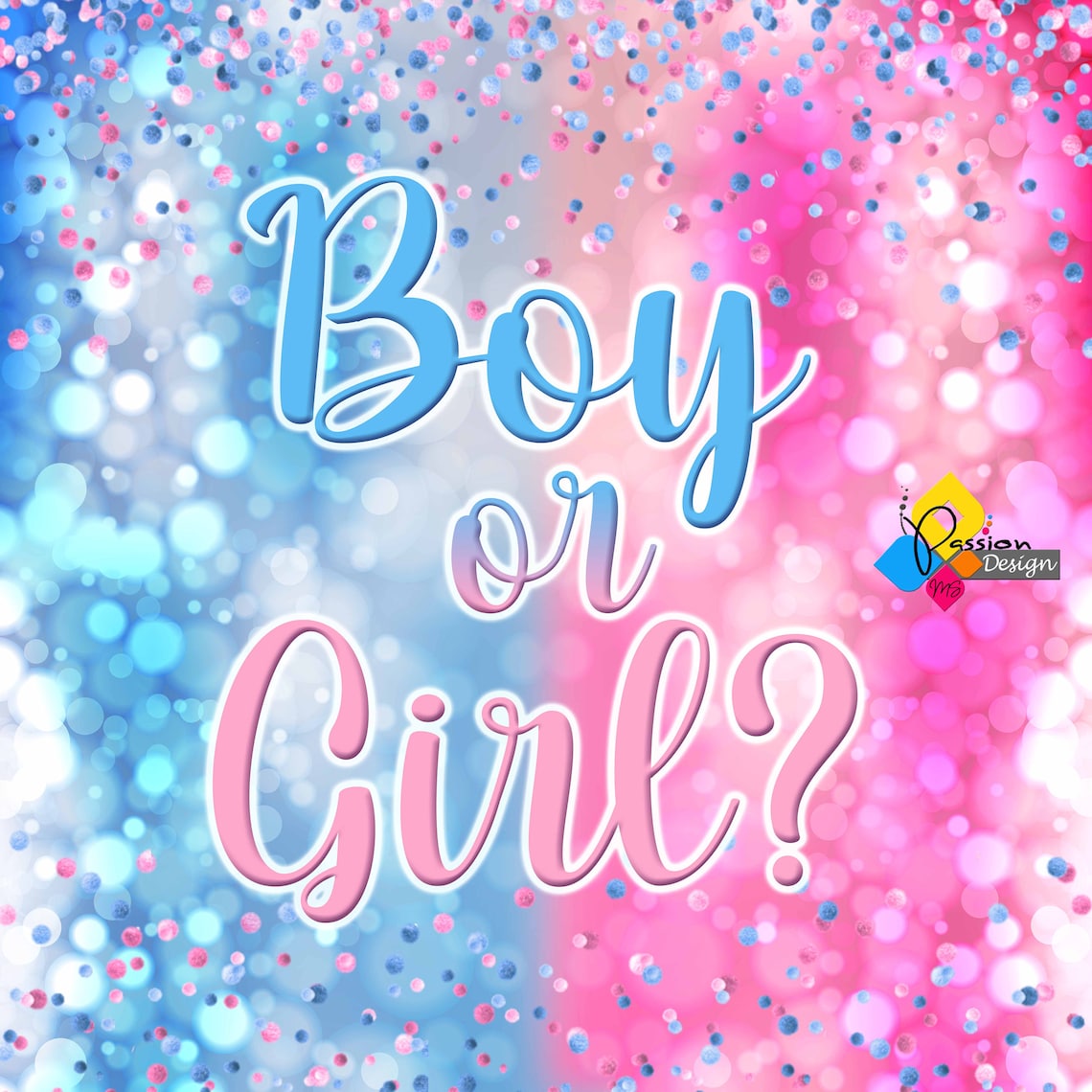 Printable BOY or GIRL GENDER Reveal Backdrop. Boy or Girl / He - Etsy ...