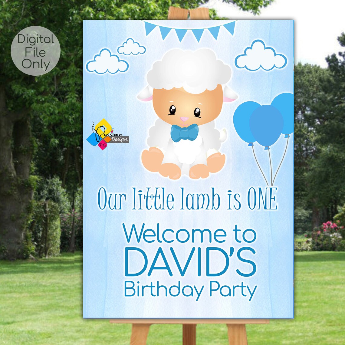 Printable LITTLE LAMB Baby Shower or Birthday Welcome Board. - Etsy