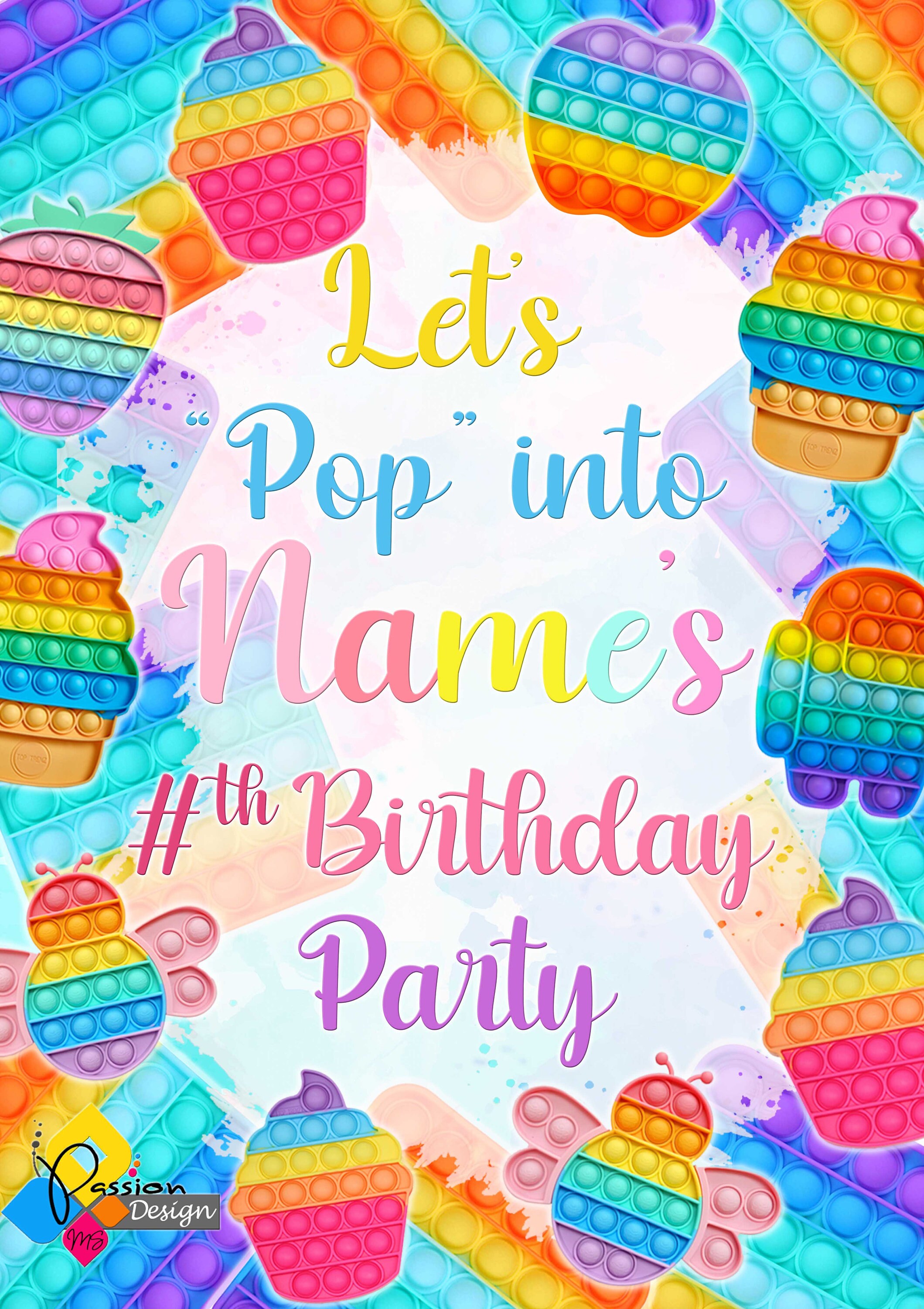 Printable POP IT FIDGET Toys Birthday Welcome Board. Digital - Etsy Canada