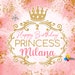 Printable PRINCESS Pink Gold Backdrop. Princess Birthday Party - Etsy