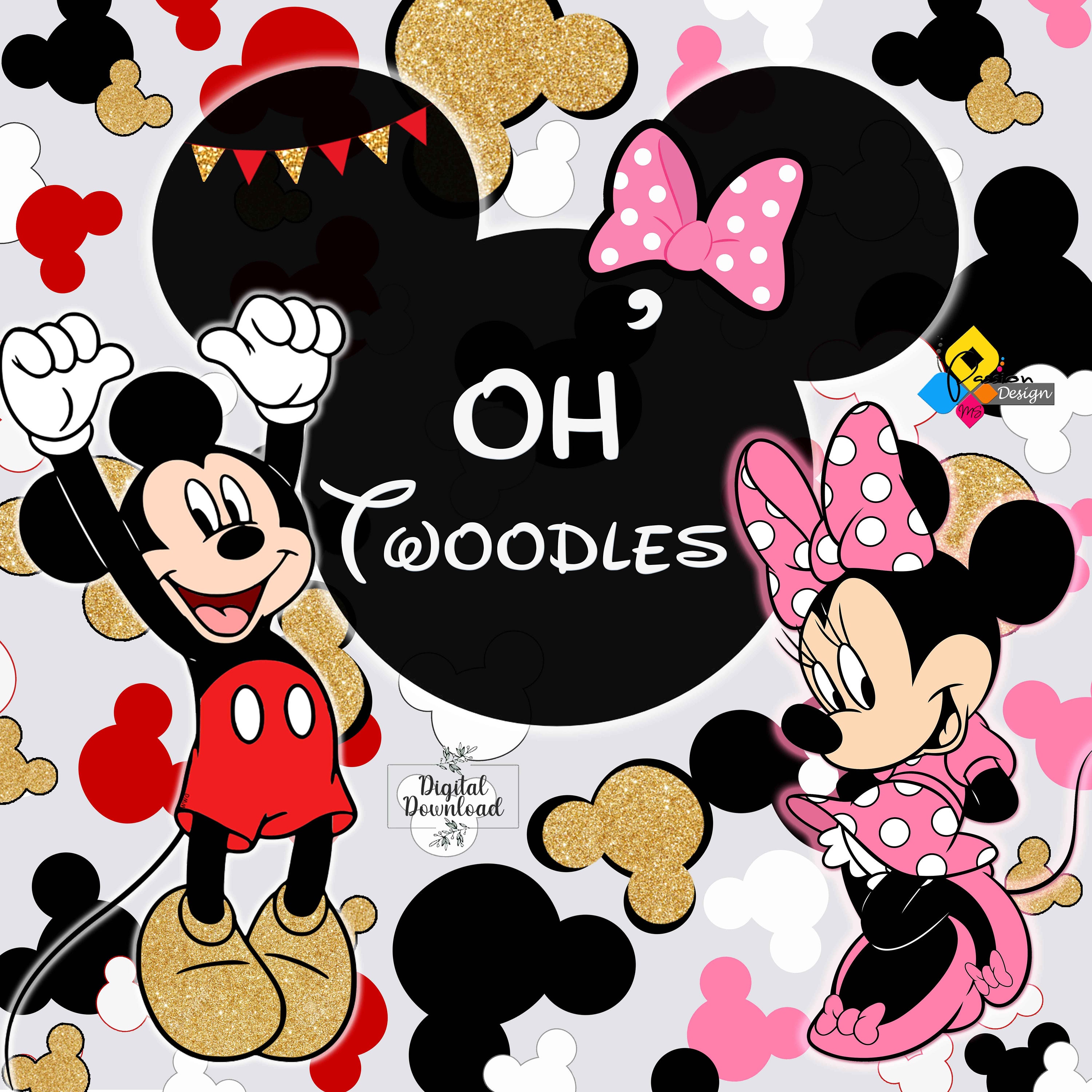 Printable MICKEY and MINNIE Mouse Birthday Backdrop. CUSTOM Mickey and ...