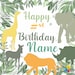 Printable SAFARI ANIMALS Backdrop. Safari Birthday Party Wall Decor ...