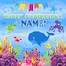 Printable UNDER THE SEA Birthday Backdrop. Custom Under the Water Party ...