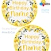 Printable YELLOW FLOWERS Birthday Cake Topper. Personalized Name Cake ...