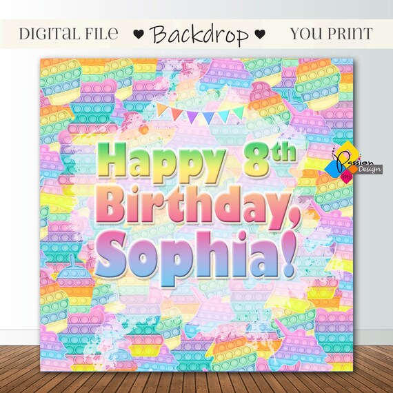Printable POP IT FIDGET Pastel Colors Digital Backdrop. Pop It | Etsy UK