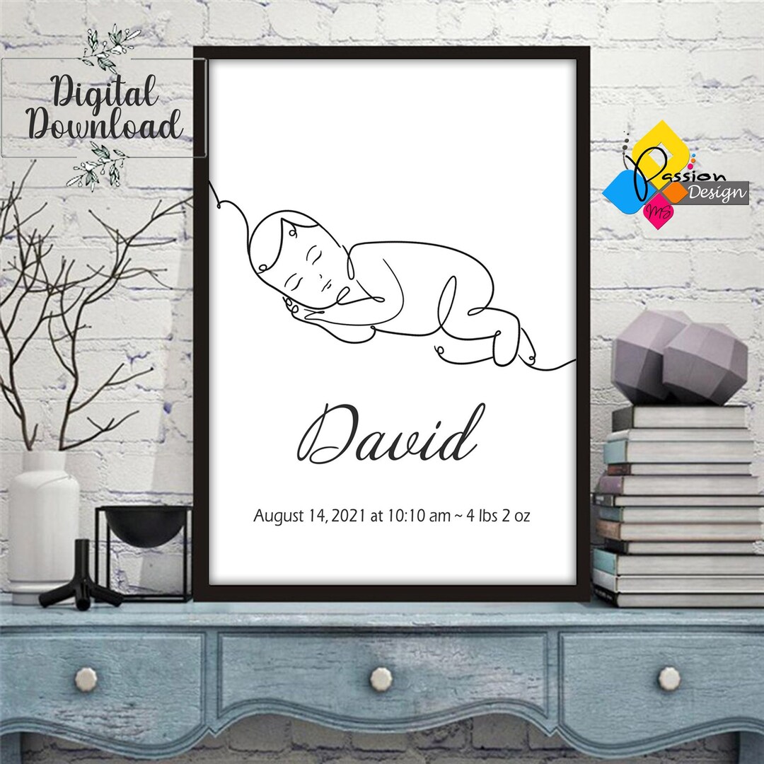Printable Baby Birth Poster. Personalized Newborn Poster. Baby Gift ...