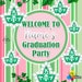 Printable AKA Theme Graduation Welcome Board. AKA Pink and Green ...