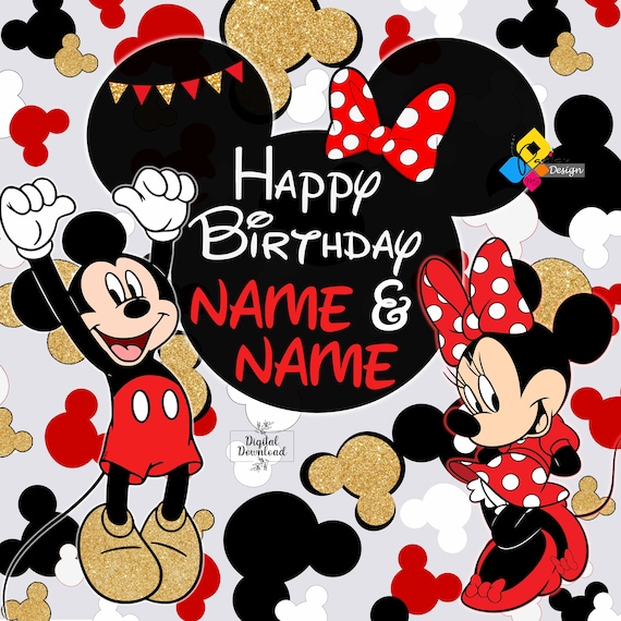 Mickey Banner Clip Art