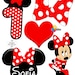 Printable MINNIE MOUSE Red Birthday Cake Toppers. Party Centerpieces ...