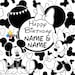 Digital MICKEY and MINNIE MOUSE Monochrome Birthday Backdrop. Custom ...