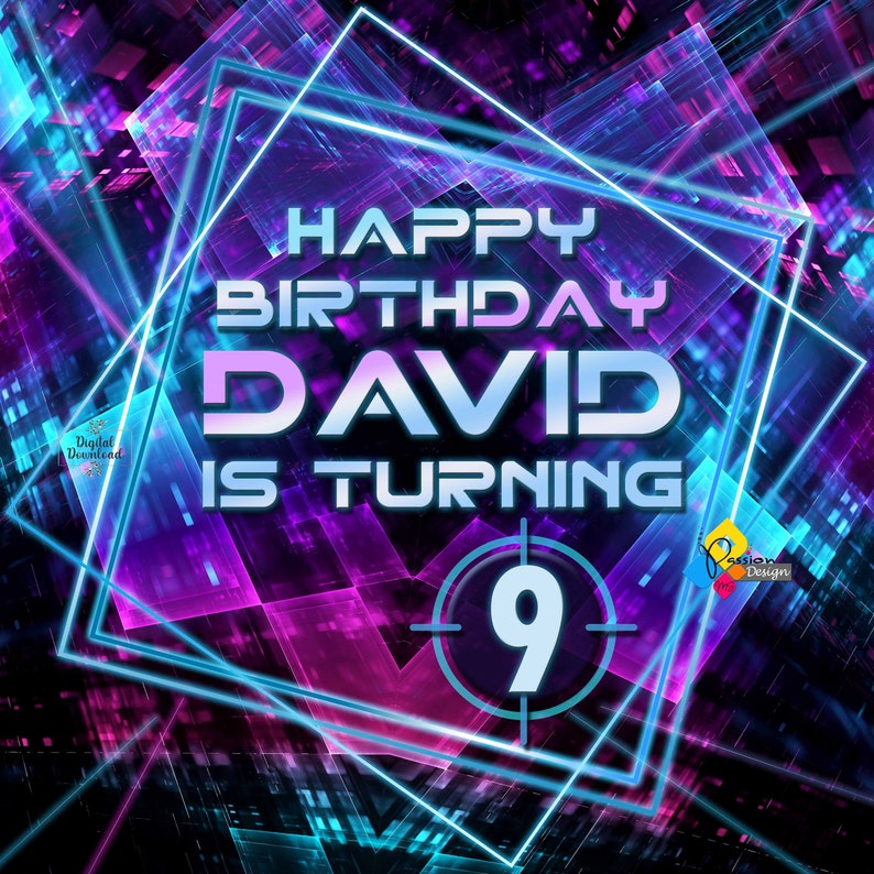 Printable LASER TAG Birthday Backdrop. Digital Laser Tag Party - Etsy