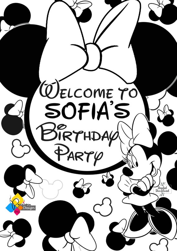 Minnie Mouse Blanco Uitnodiging Minnie Mouse Kaart Afbeeldingen