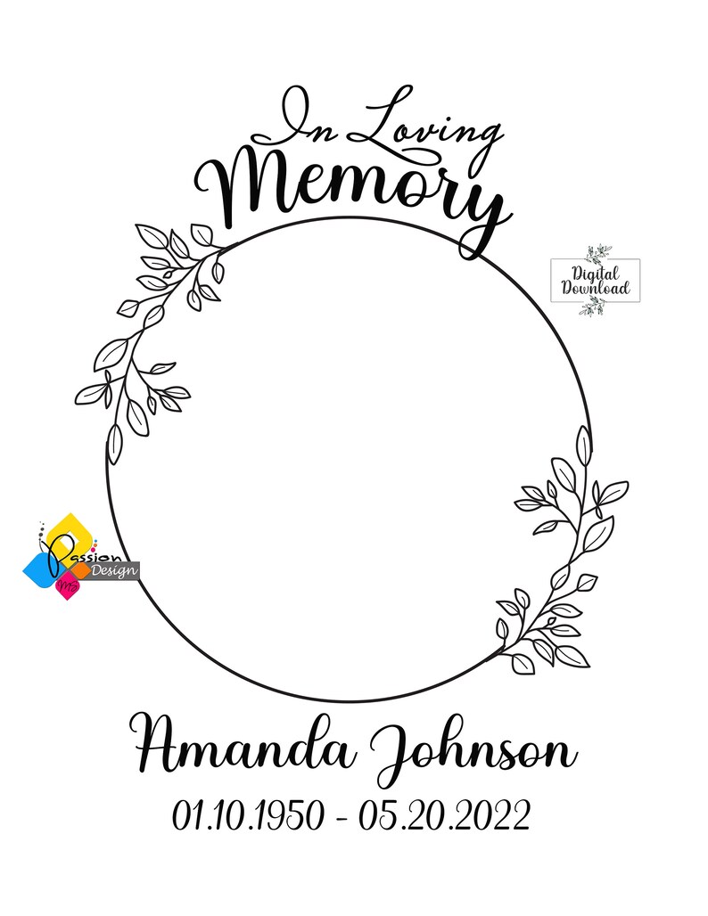 Digital in Loving Memory Graphic for Cricut Cutout T-shirt - Etsy
