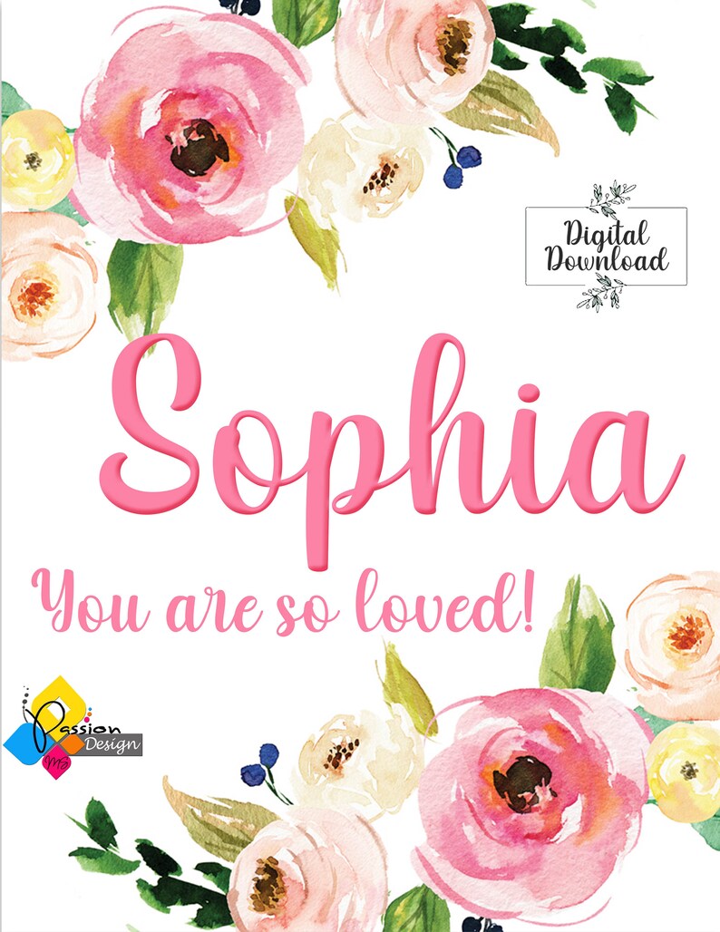 Printable Baby Birth Name Poster. Personalized Newborn Poster. - Etsy