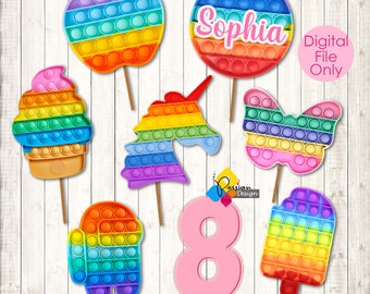 Printable POP IT Fidget Birthday Party Kit. DIY Chip Bag | Etsy