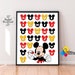 MICKEY Mouse Alphabet Poster. PRINTABLE Wall Art. Mickey Mouse Red ...