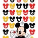 MICKEY Mouse Alphabet Poster. PRINTABLE Wall Art. Mickey Mouse Red ...