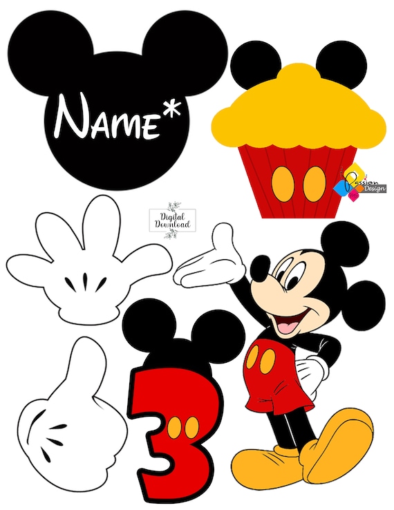 Diy Mickey Mouse Printables How To Make Larger Than Mat Cricut