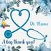 Printable Doctor Name Blue Floral Art Poster. Custom Medical Poster ...