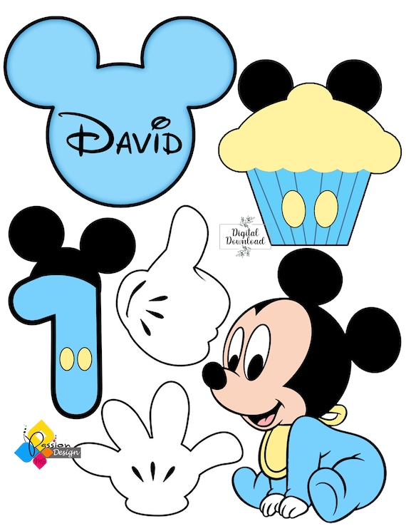 Plantilla De Cara De Mickey Mouse Para Pastel