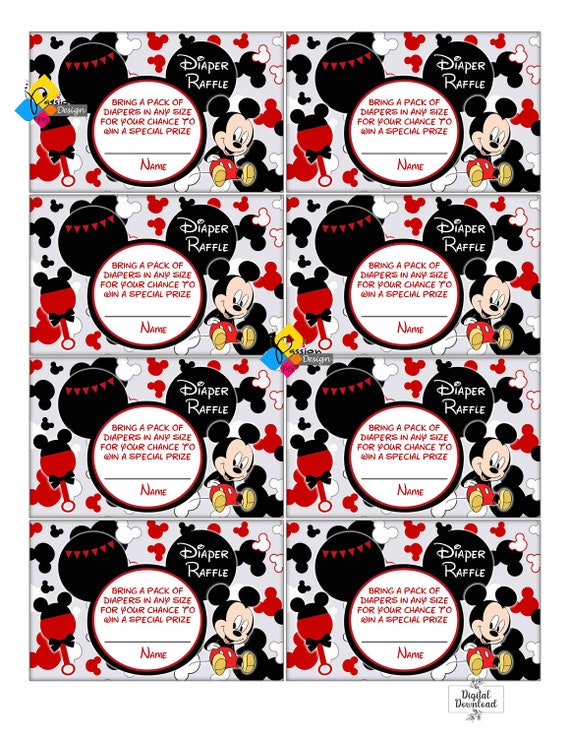 Mickey Mouse Diaper Raffle