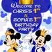 Printable MICKEY and Minnie MOUSE Birthday Welcome Board. Custom Mickey ...