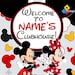 Printable MICKEY and MINNIE Mouse Birthday Welcome Board. CUSTOM Mickey ...