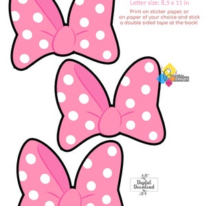 Printable Minnie Mouse Board Game. Pin the Ribbon to Minnie Mouse Party ...