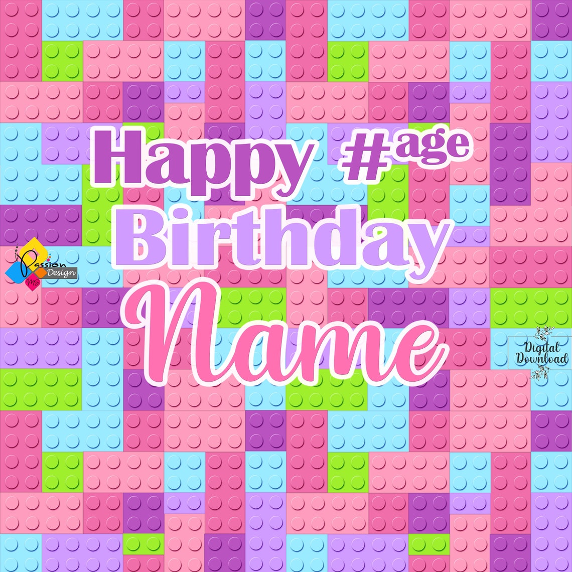 Printable BUILDING BLOCKS Birthday Backdrop. Building Blocks Party ...