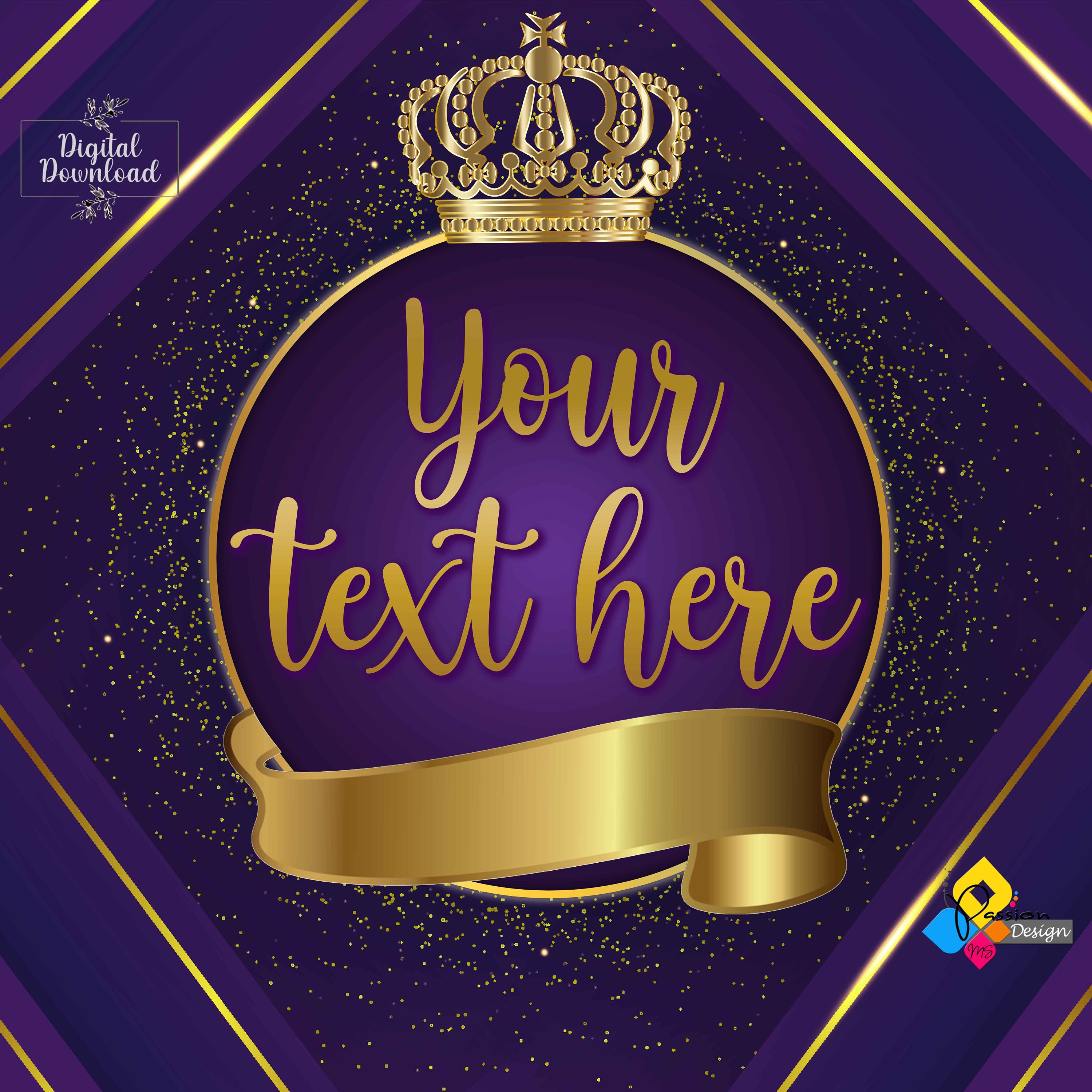 Purple And Gold Royal Background