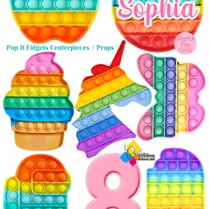 Printable POP IT Fidget Birthday Cake Toppers Party - Etsy UK
