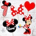 Printable MINNIE MOUSE Red Birthday Cake Toppers. Party Centerpieces ...
