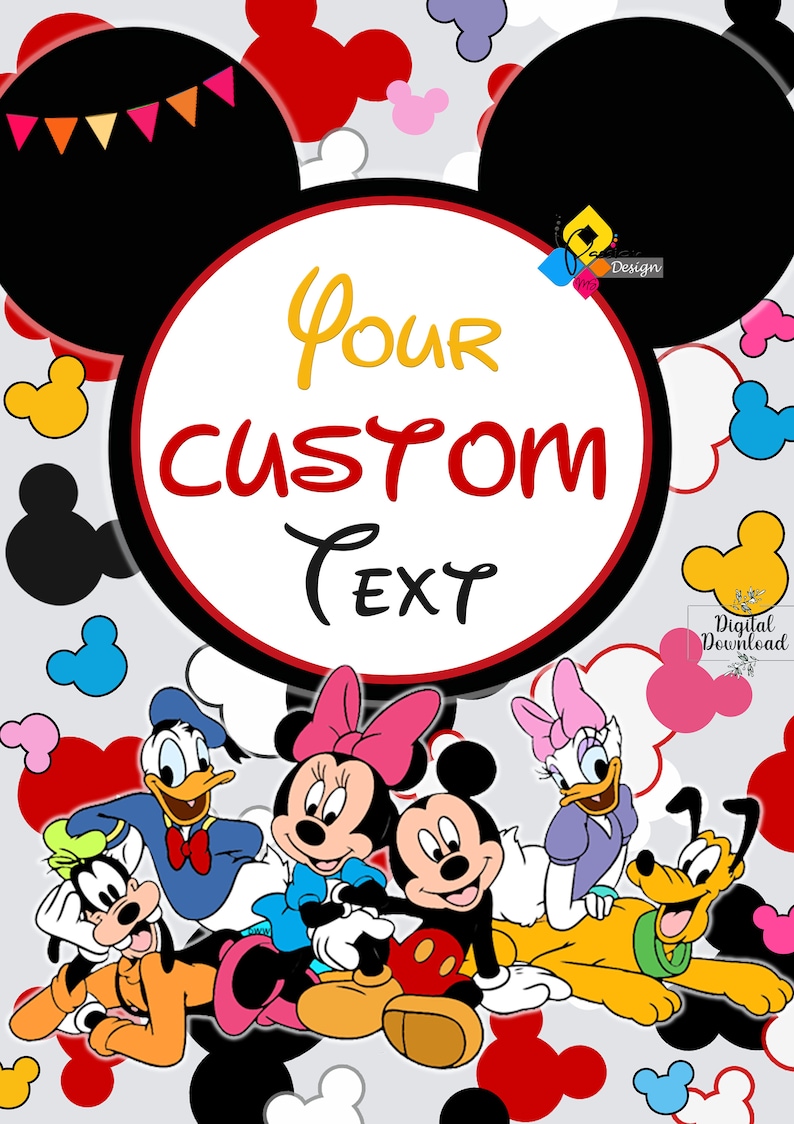 Printable Mickey Mouse and Friends Birthday Welcome Board. - Etsy