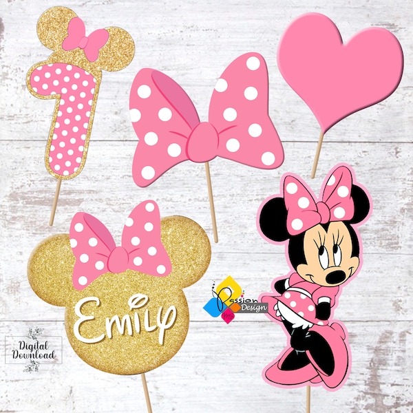 Minnie Mouse Cake Topper - Etsy