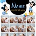 Printable MICKEY MOUSE Baby's First Year Photo Poster. Mickey Mouse 1st ...