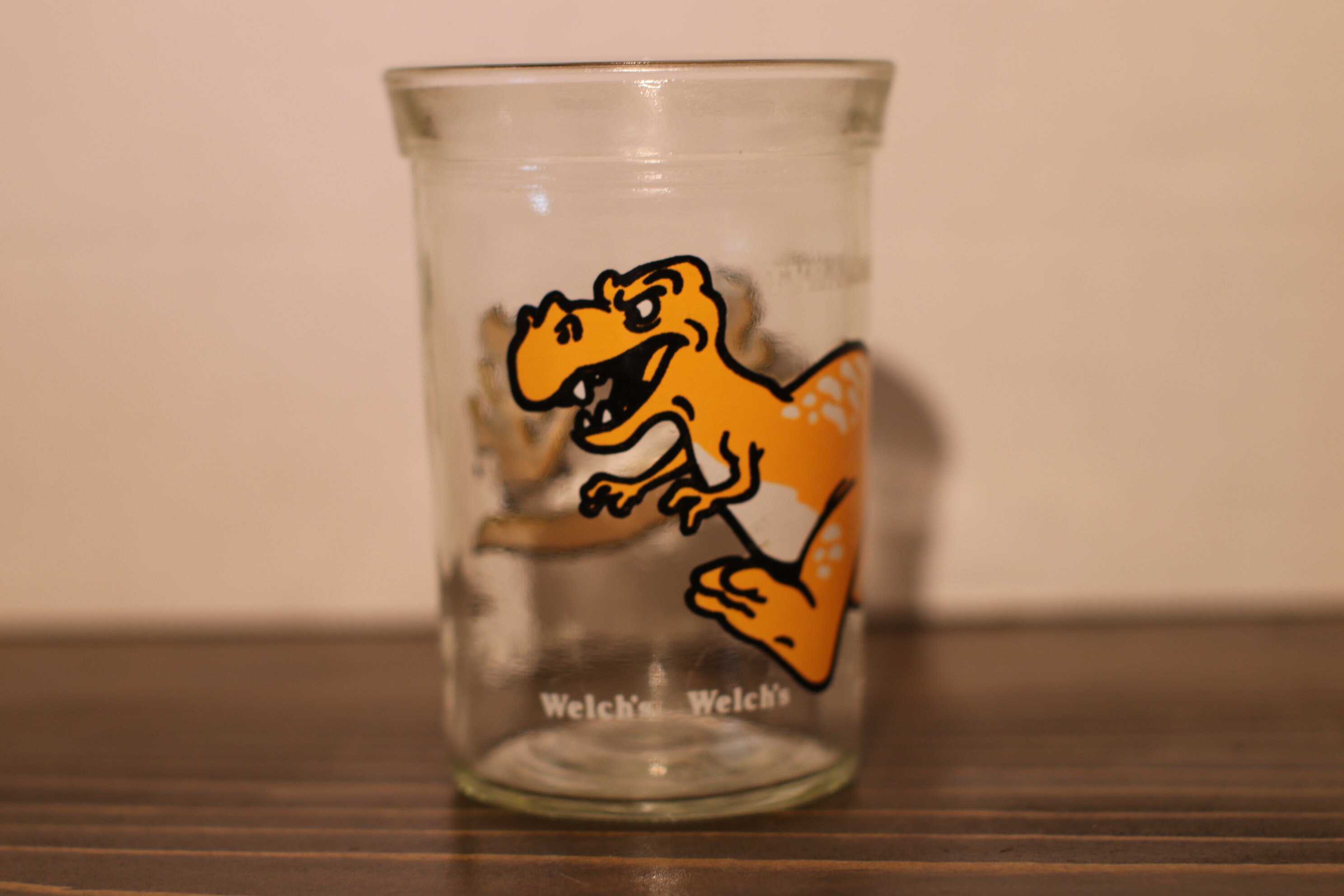 Welches Dinosaur Tyrannosaurus Rex Jelly Jar Glass Tumbler 1988 - Etsy