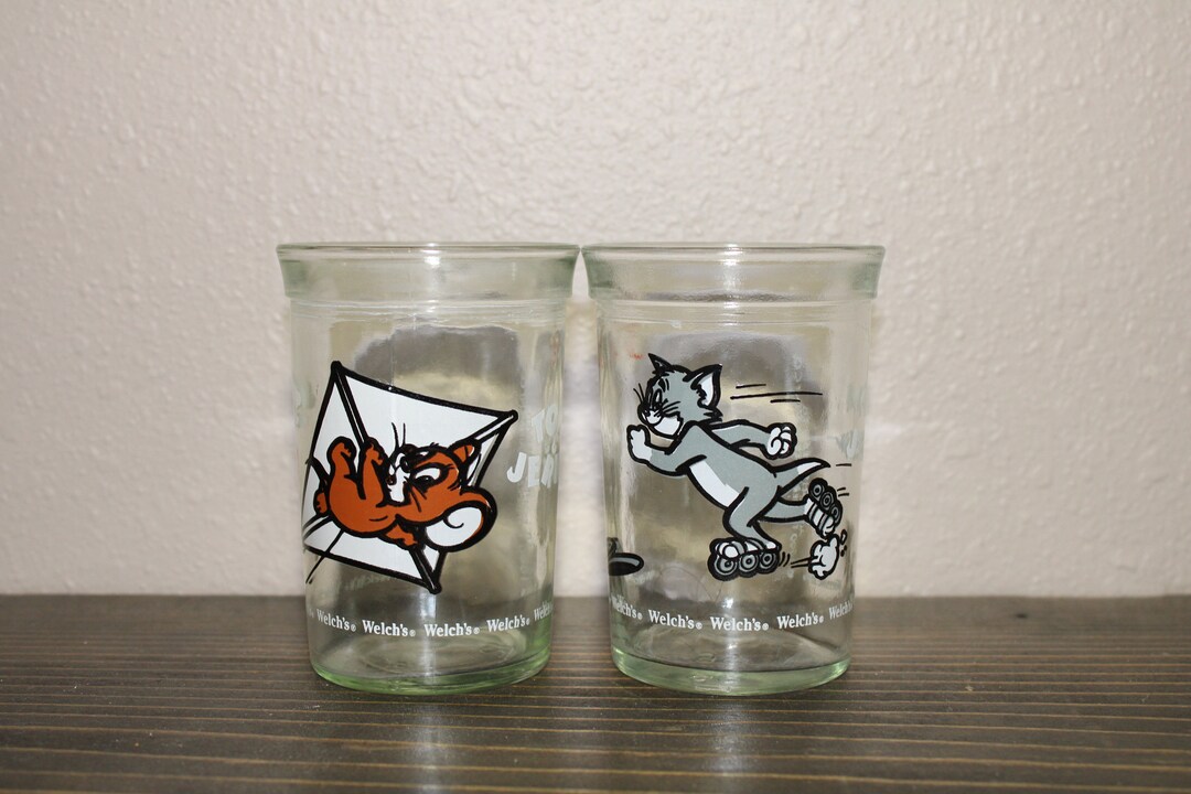Welch's Tom and Jerry Jelly Jar Glass Tumblers 1990 - Etsy
