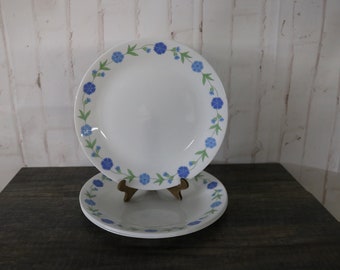 Corelle Blue Flower Dinner Plates - Etsy