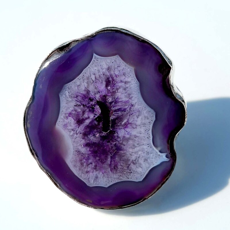 Purple Agate Slice - Etsy