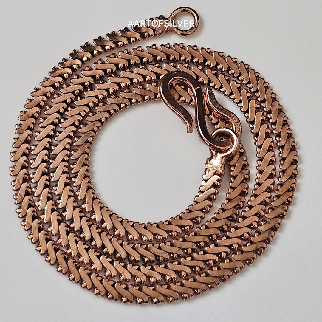 100 % Pure Copper Chain Necklace, Solid Copper Chain, Solid Copper ...