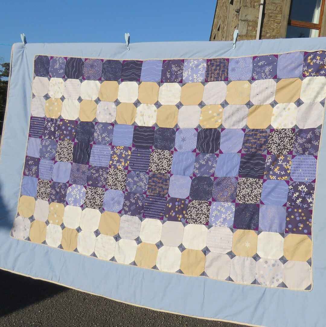 REDUCED - Handmade Snowball Patchwork Quilt - Padded and Hand Tied - Etsy